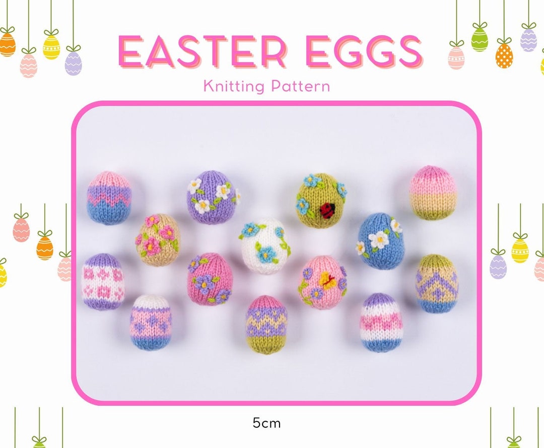Easter Eggs Knitting Pattern PDF - Etsy