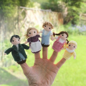 Family Finger Puppets, Knitted Puppets, Knitting Pattern PDF - Etsy
