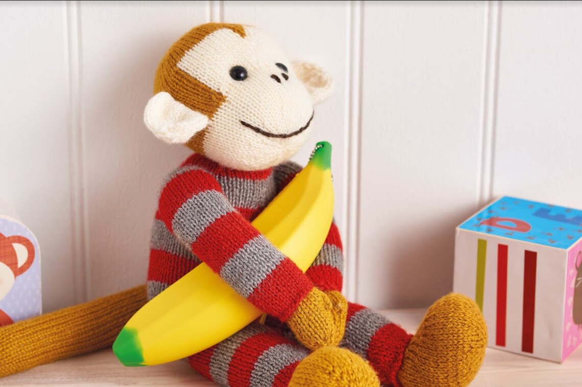 Knitting Pattern PDF Cuddly Monkey - Etsy