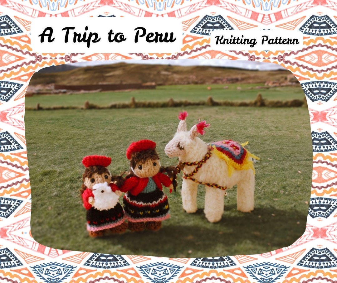 Peruvian Girls With Llama, Knitting Pattern PDF - Etsy