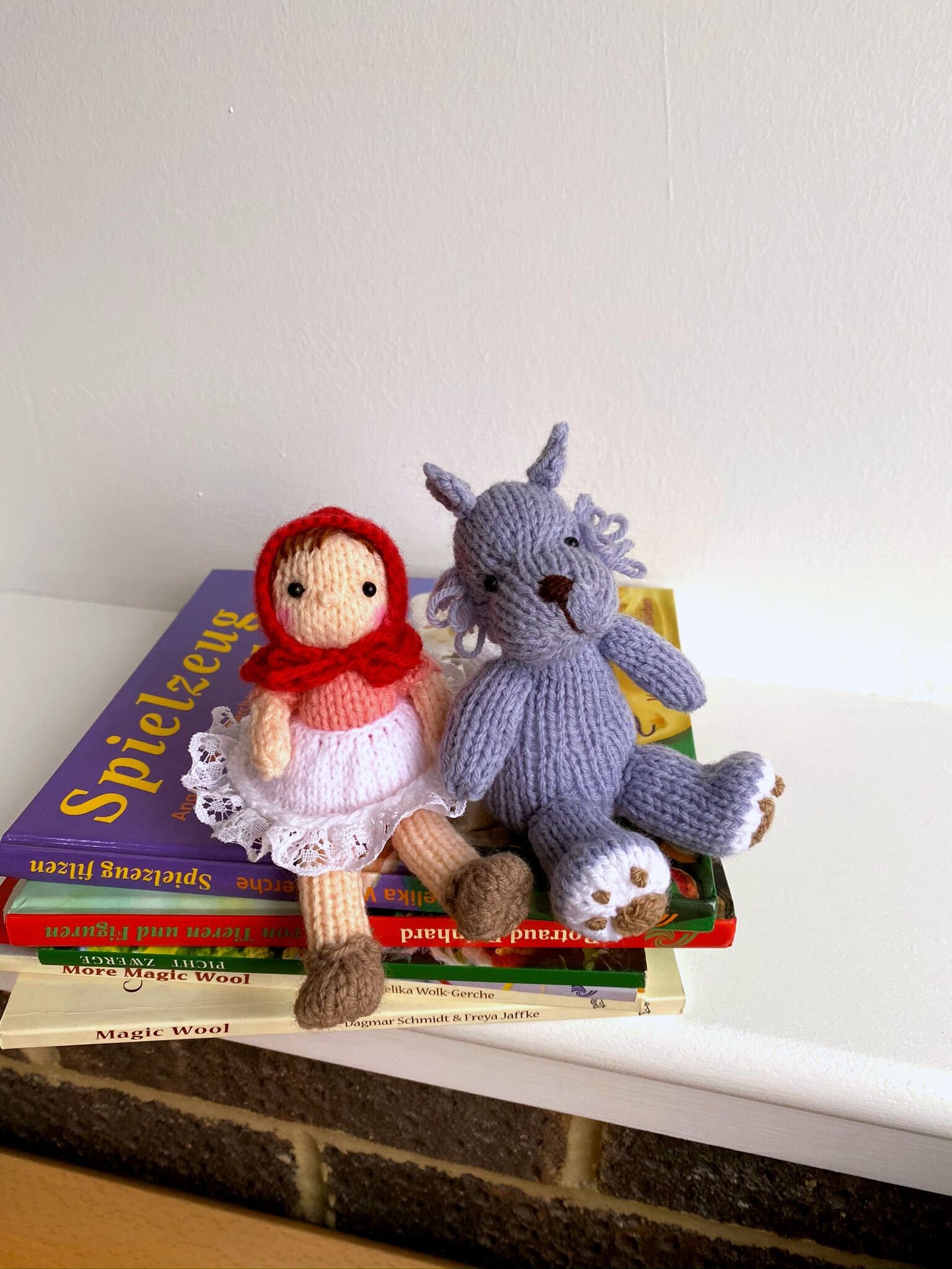 Toys & Games Toys The Little Red Riding Hood and wolf knitting pattern ...