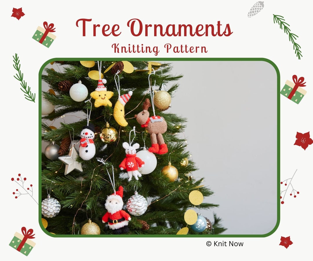 Christmas Tree Ornaments Knitting Pattern PDF - Etsy UK