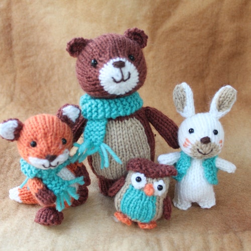 Bear Family Knitting Pattern PDF - Etsy