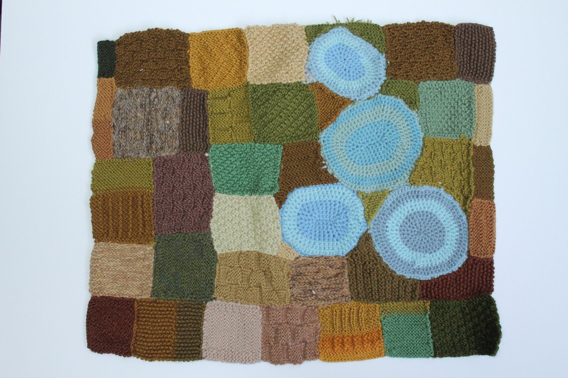 Hand-knitted Patchwork Playmat H for Safari Woodland or - Etsy
