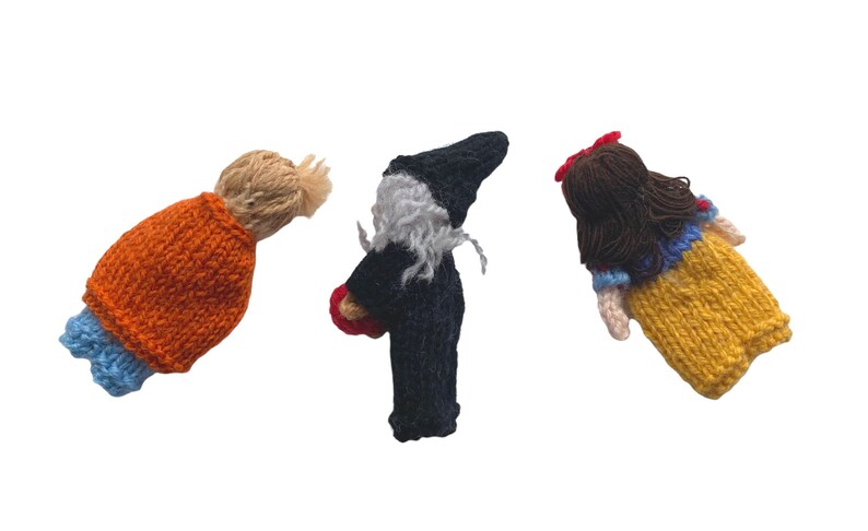Snow White Finger Puppets Hand Knitted 10 Puppets Set - Etsy