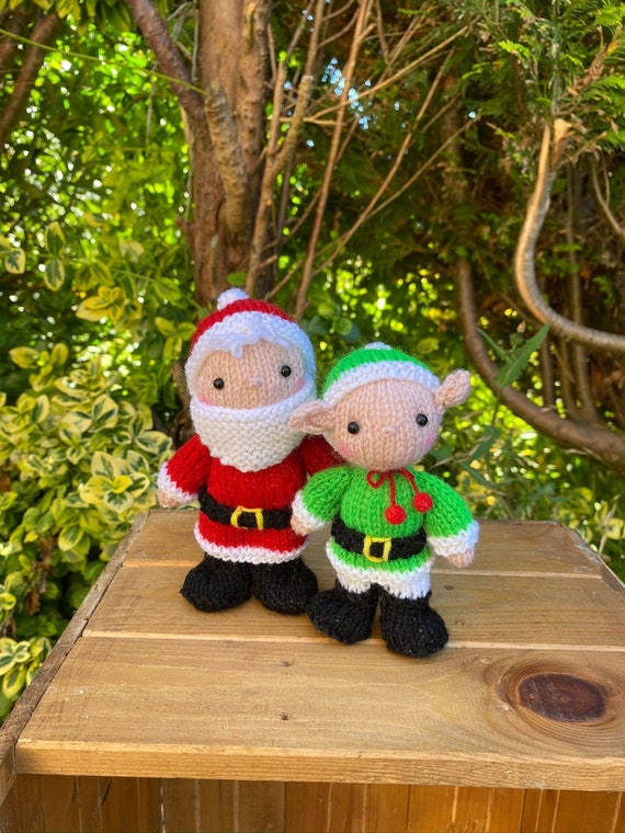Santa and His Elf Knitting Pattern PDF | Etsy