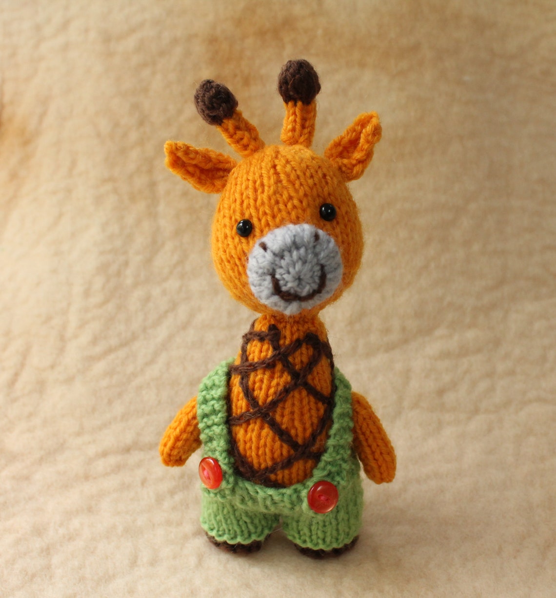 KNITTING PATTERN PDF Safari Friends Set (A); Giraffe, Orangutan, and ...