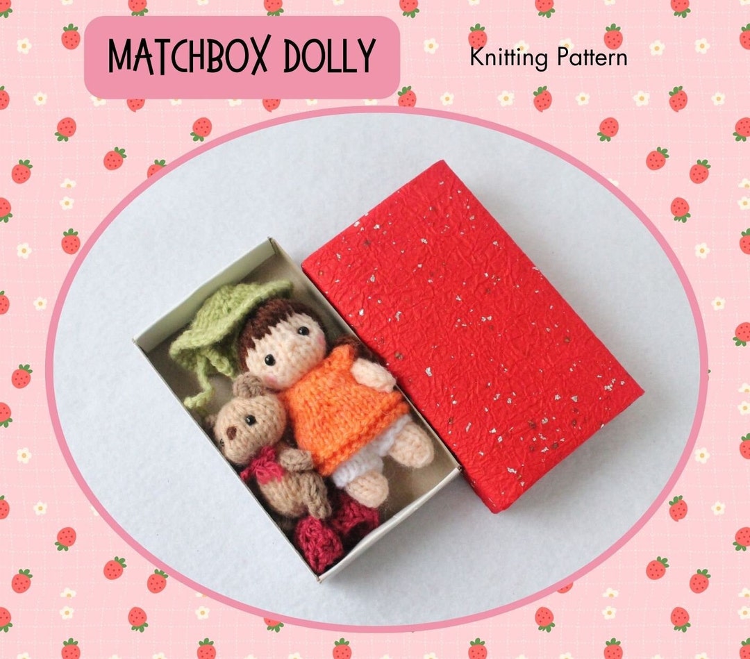 Matchbox Dolly and Teddy, Knitting Pattern PDF - Etsy