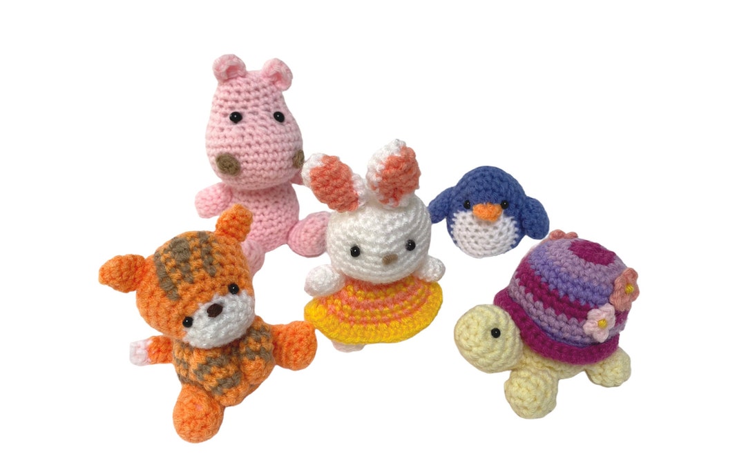 Mini Crocheted Amigurumi Critters Bundle of Five - Etsy