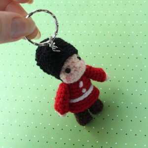 Mini Crocheted Amigurumi King's Guard Keychain - Etsy