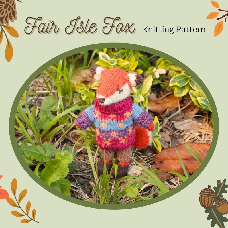 Knitted Fox - Etsy