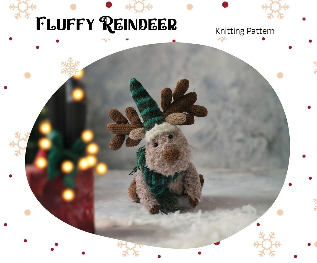 Fluffy Reindeer Knitting Pattern PDF - Etsy