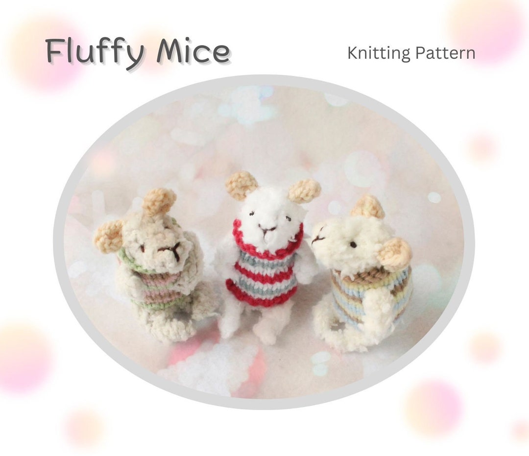 Fluffy Mice in Jumpers Knitting Pattern PDF - Etsy