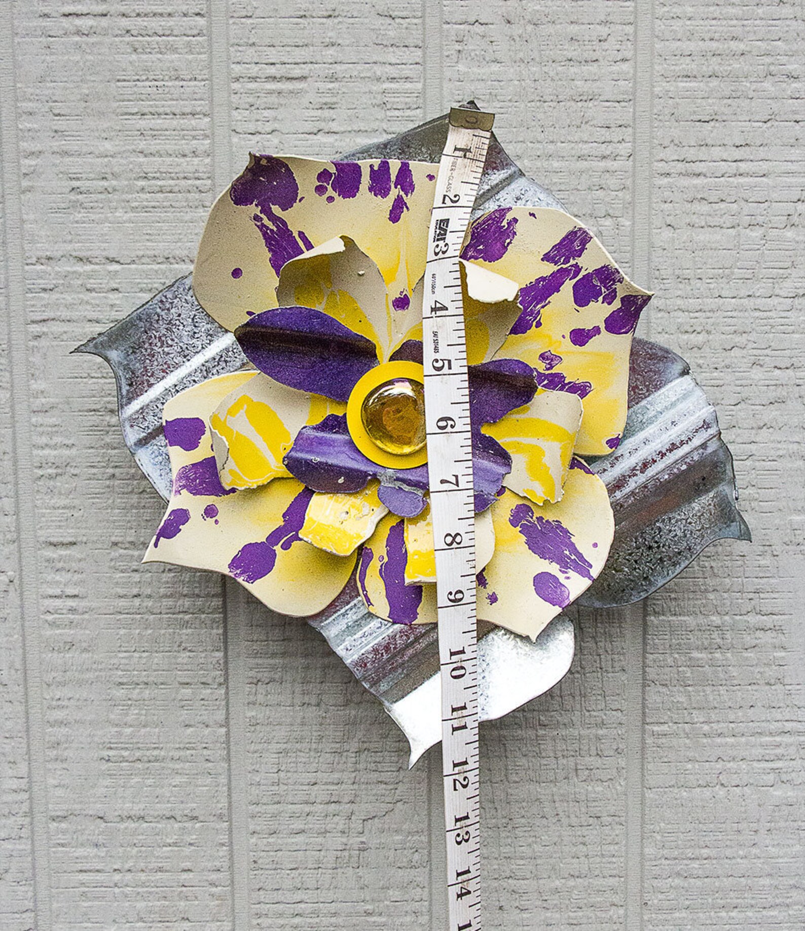 Galvanized Metal Flower. Use as Yard Art or Indoor-outdoor | Etsy
