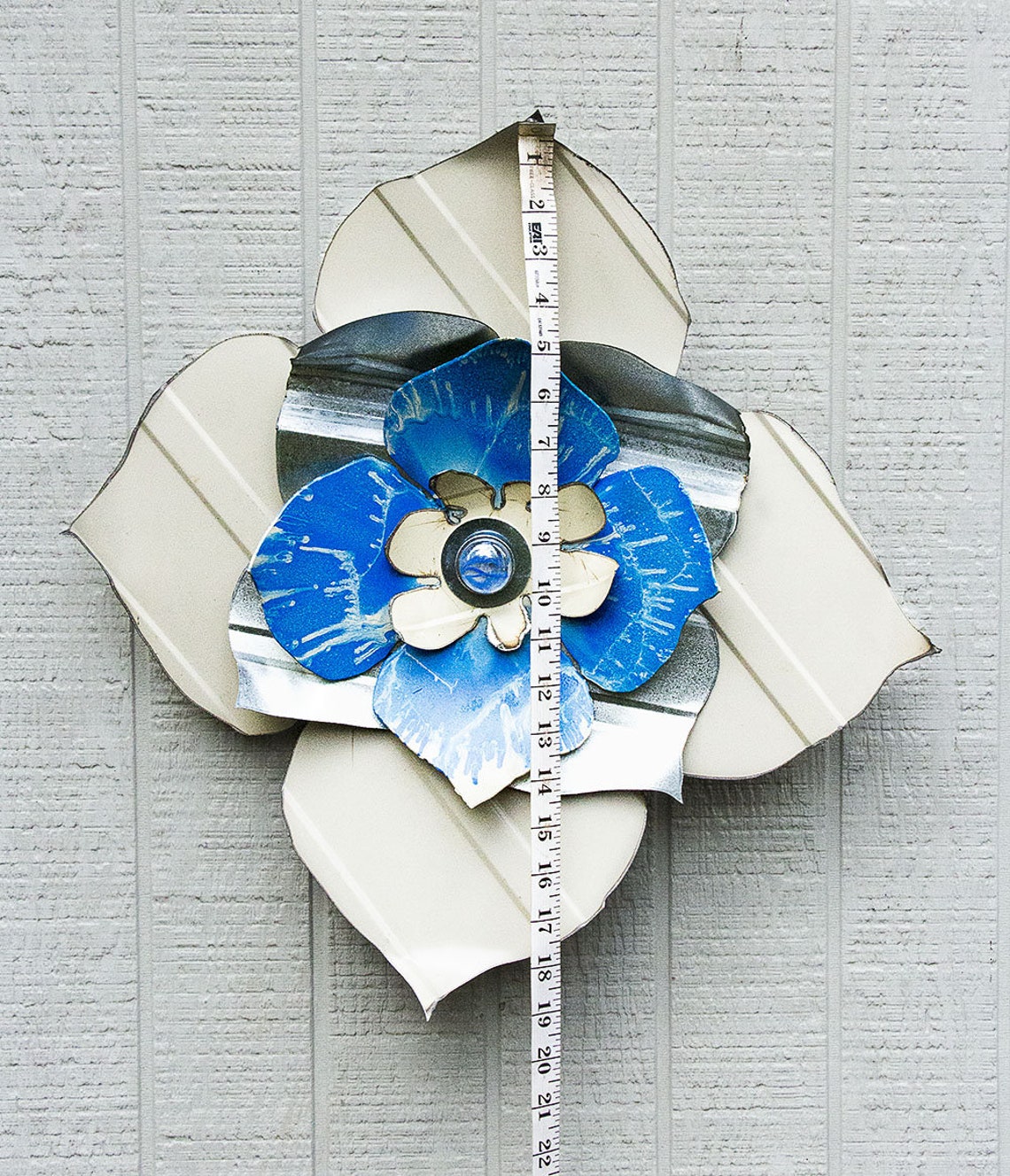 Huge 19-inch Galvanized Metal Flower. Use as Wall Hanging or | Etsy