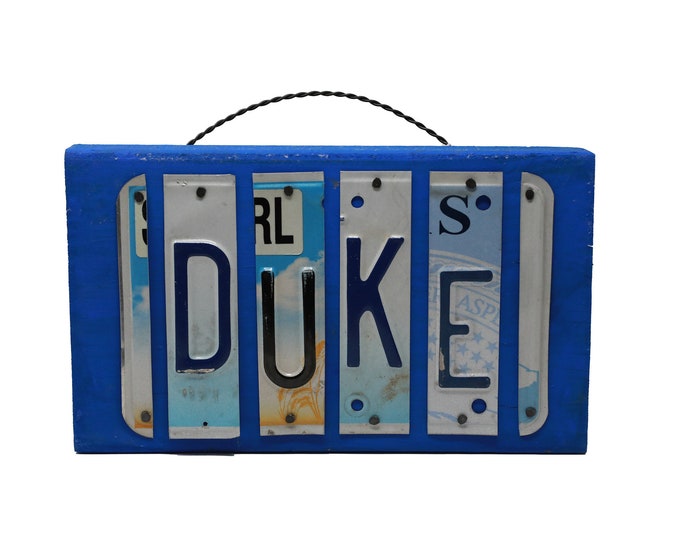 License Plate "duke" Plaque - Etsy