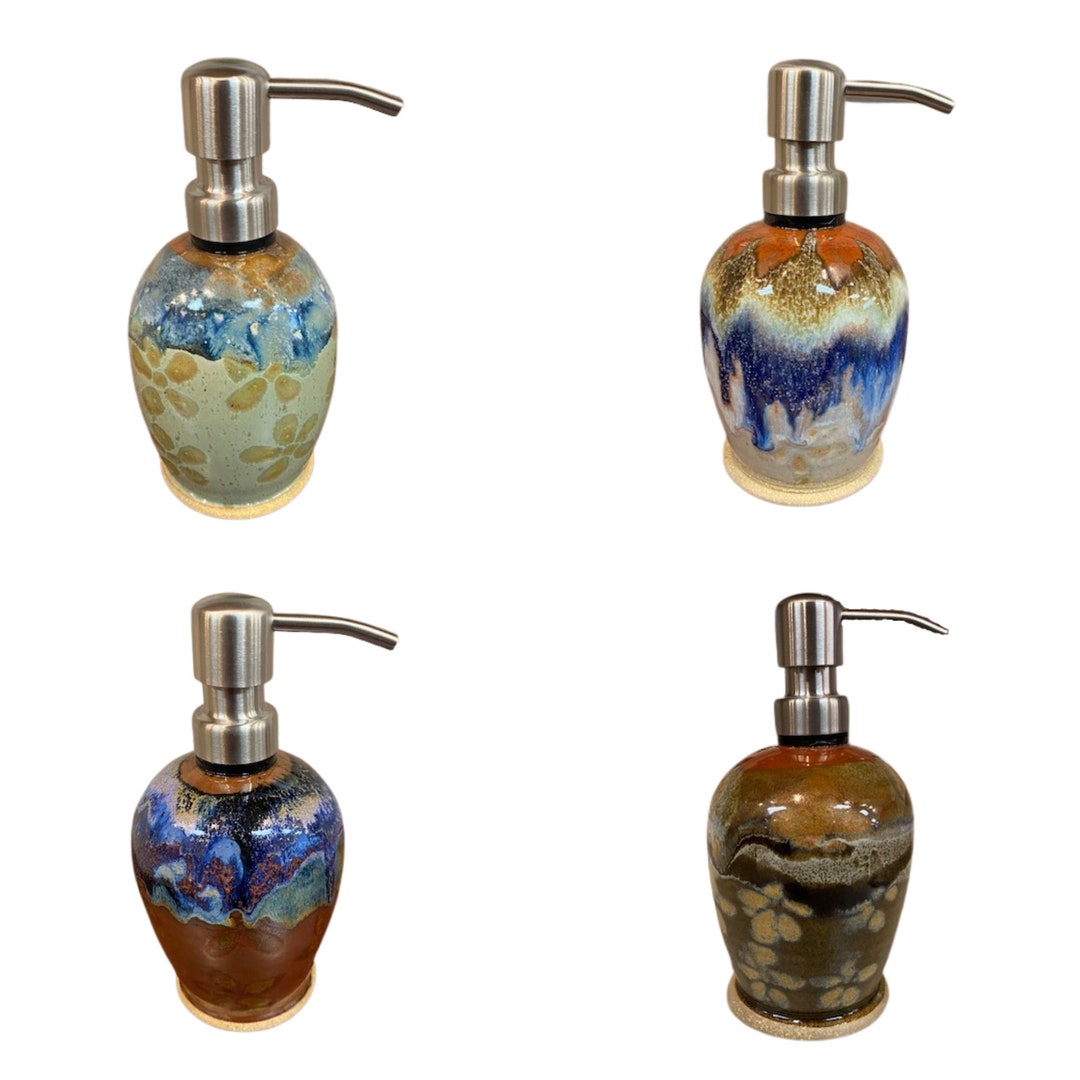 Becca Irvin Pottery Soap/lotion Dispenser - Etsy