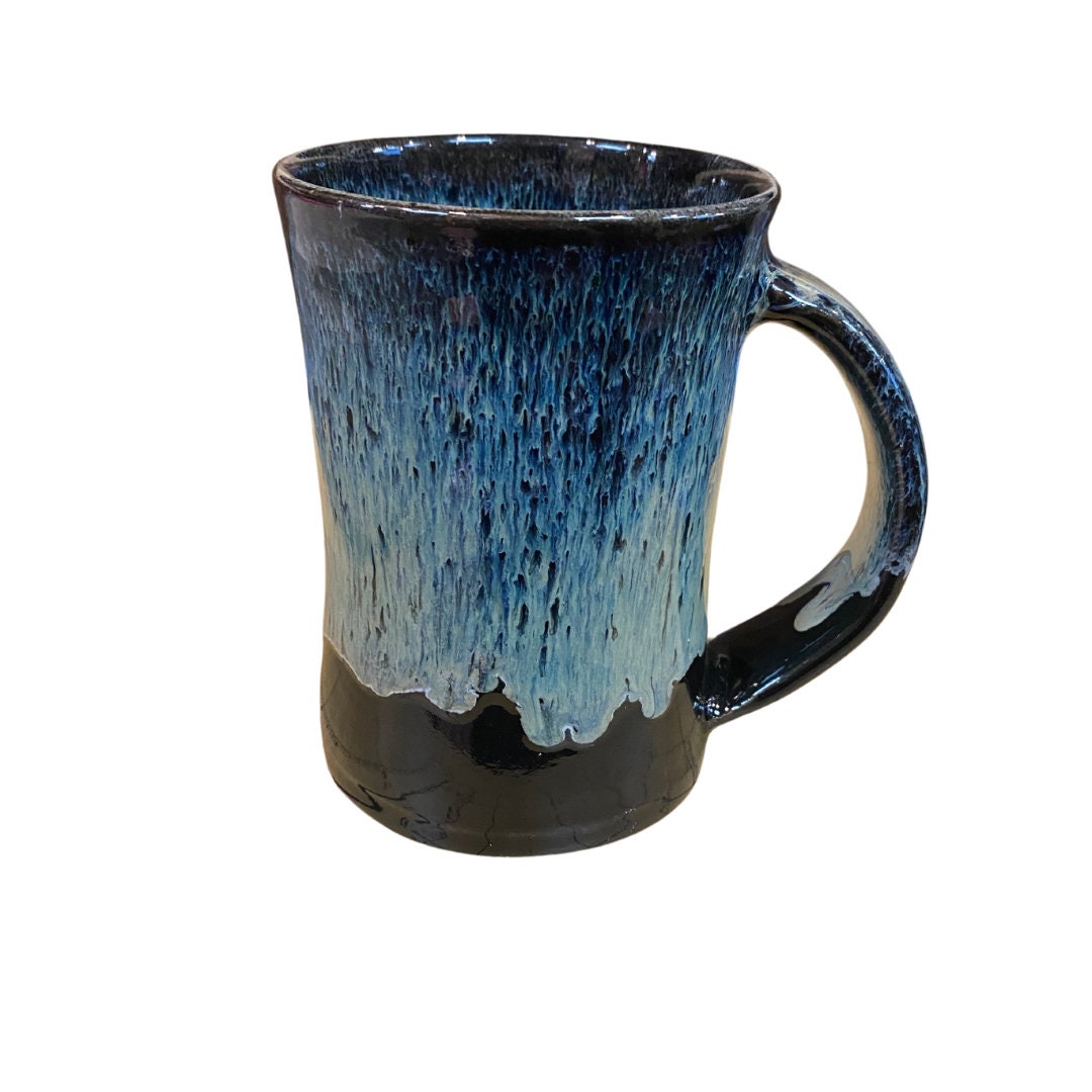 Rust Pottery Mug- Large Hour Glass - Etsy