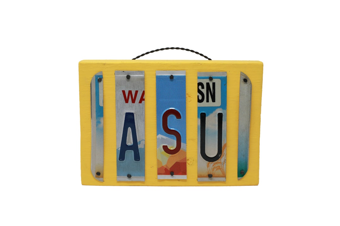 License Plate "asu" Plaque - Etsy