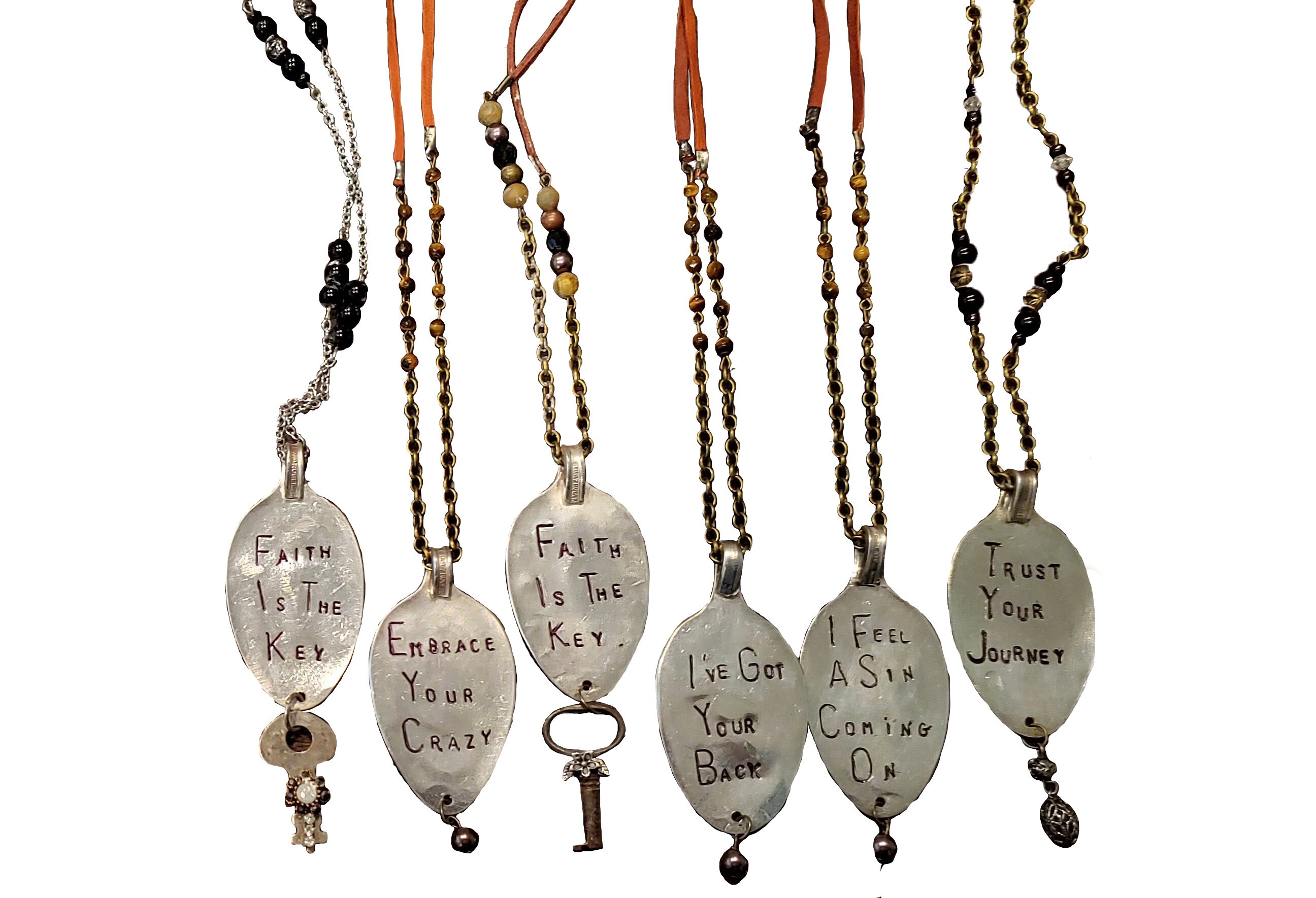 Vintage Spoon Necklace Beaded Chain - Etsy