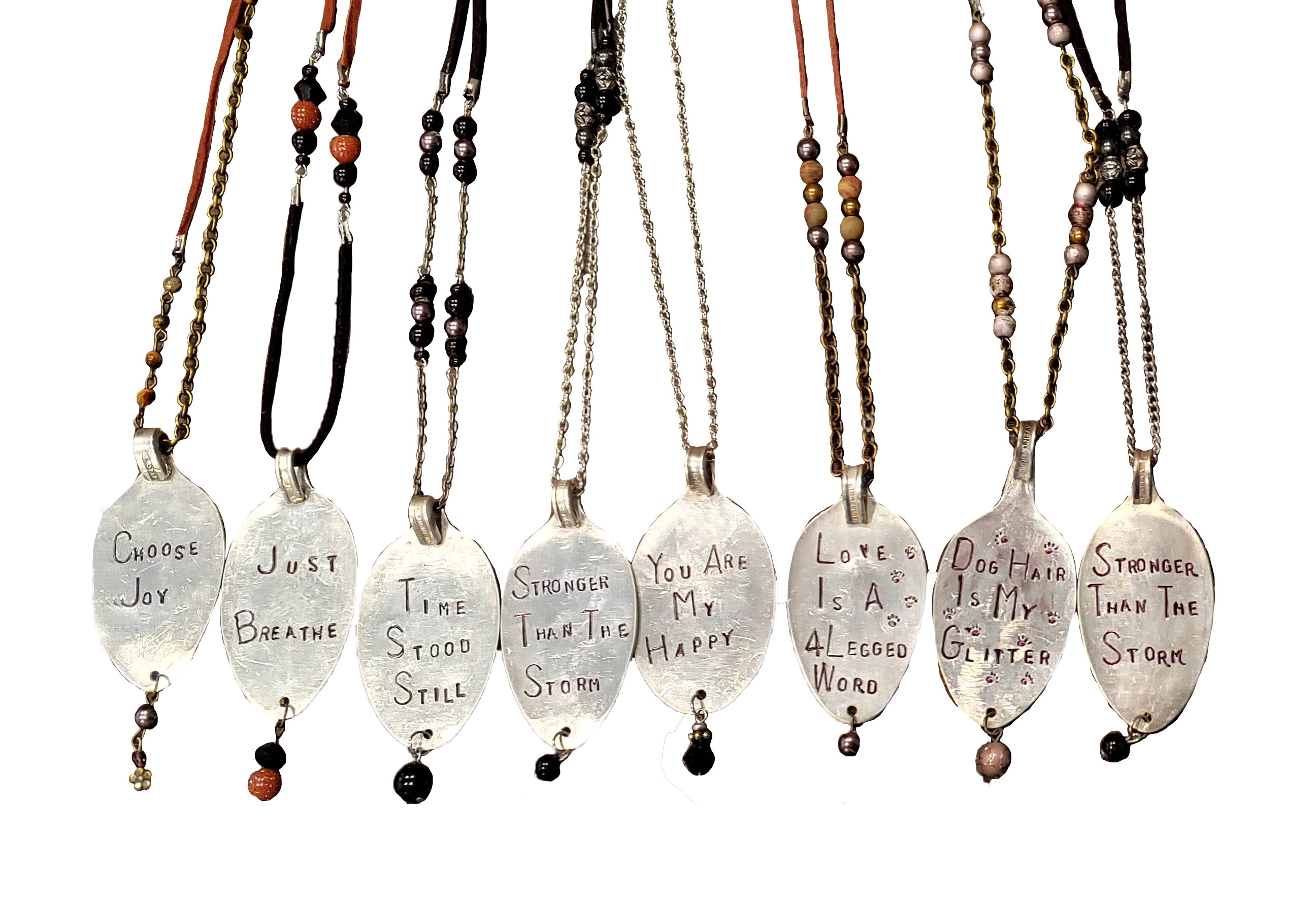 Vintage Spoon Necklace Beaded Chain - Etsy