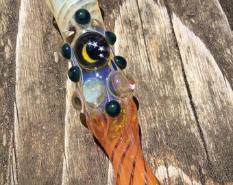 CRYSTAL PIPE Amethyst Moonphase Gemstone Pipe Boho Smoking - Etsy