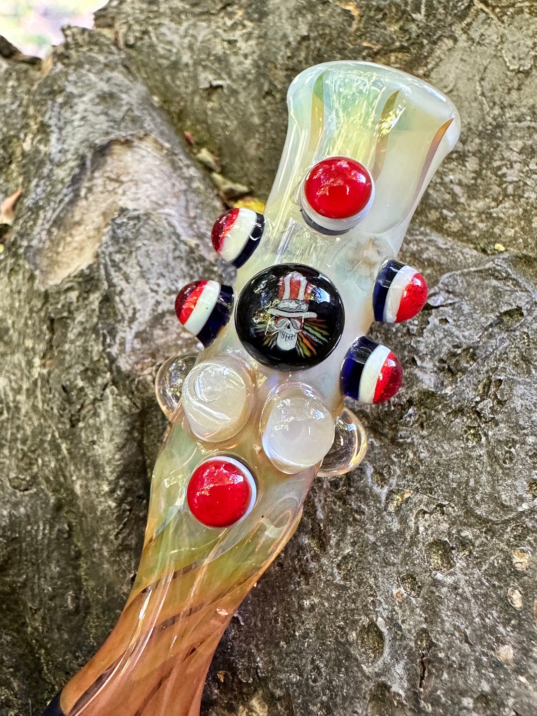 GD Uncle Sam Glass Pipes Fumed Chillum. Hand Blown Uncle Sam Millie ...