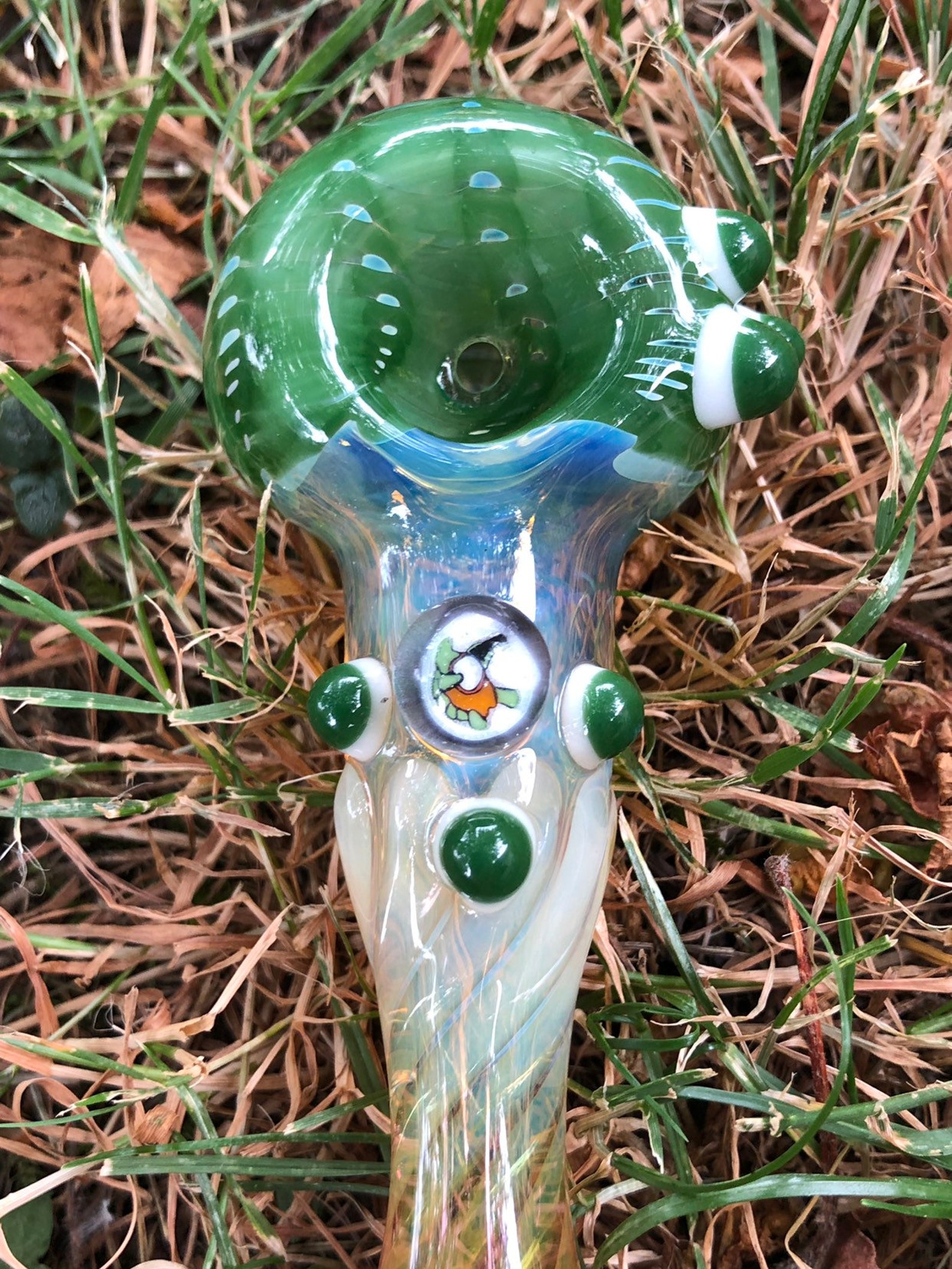 Turtle W/ Banjo Glass Pipes. Hand Blown Turtle Millie With | Etsy