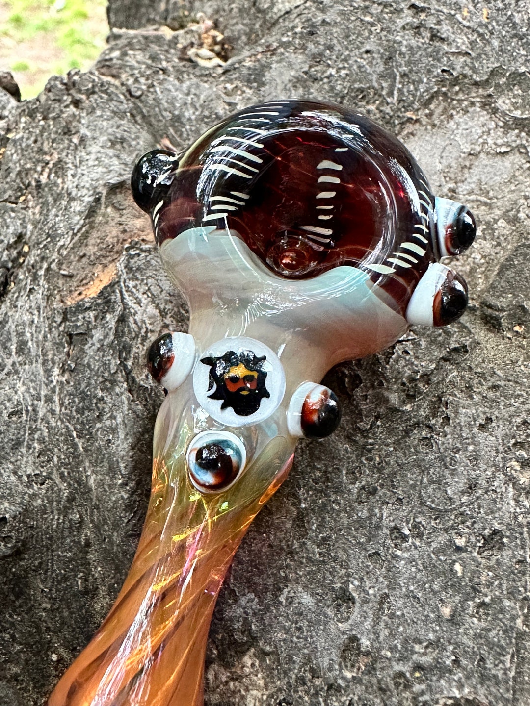70s JERRY Glass Pipes 70s Jerry Millie With Red and White Highlights ...