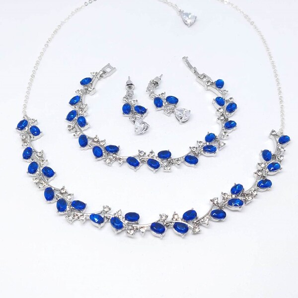 Blue Bridal Jewelry - Etsy