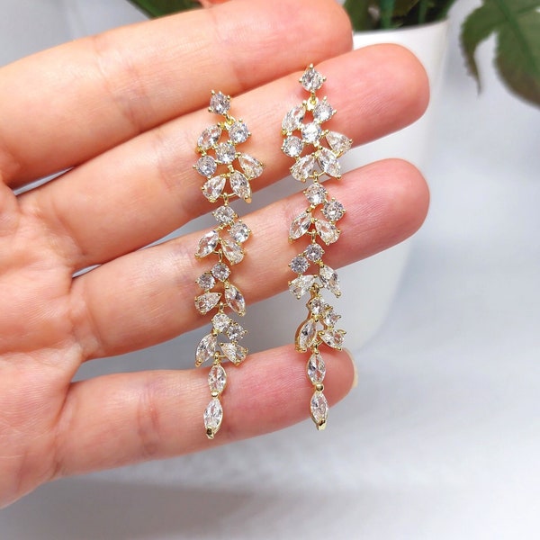 Gold Wedding Earrings - Etsy