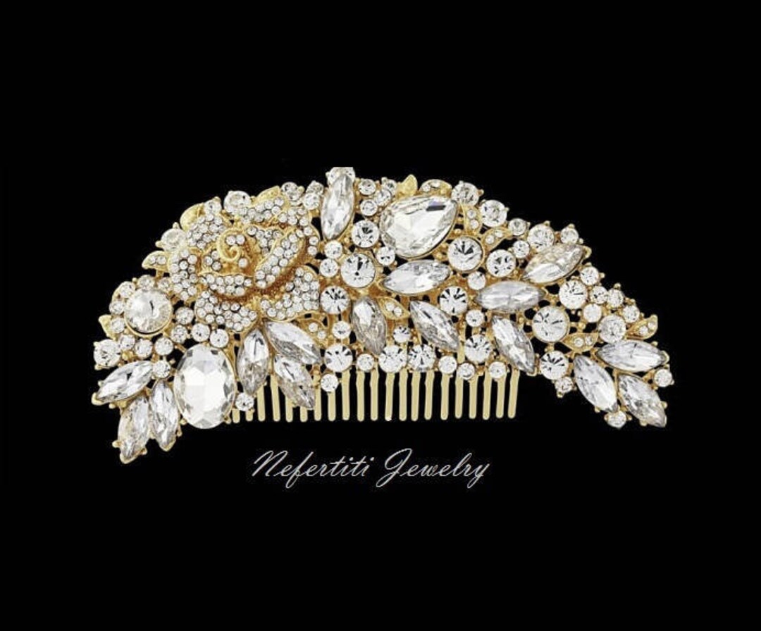 Gold Hair Comb, Wedding Hair Comb, Gold Hair Piece, Gold Bridal Comb ...