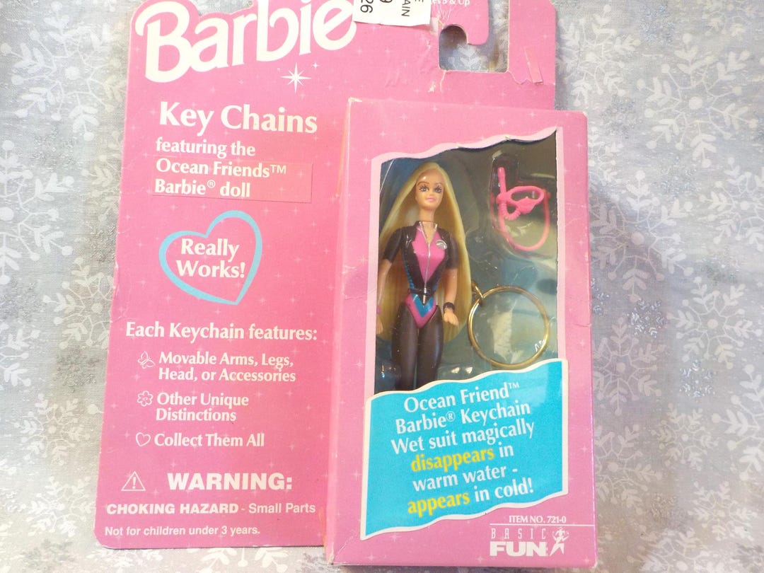 Barbie Keychain "ocean Friends Barbie"- 1996 - 4" Tall - SEALED - Etsy