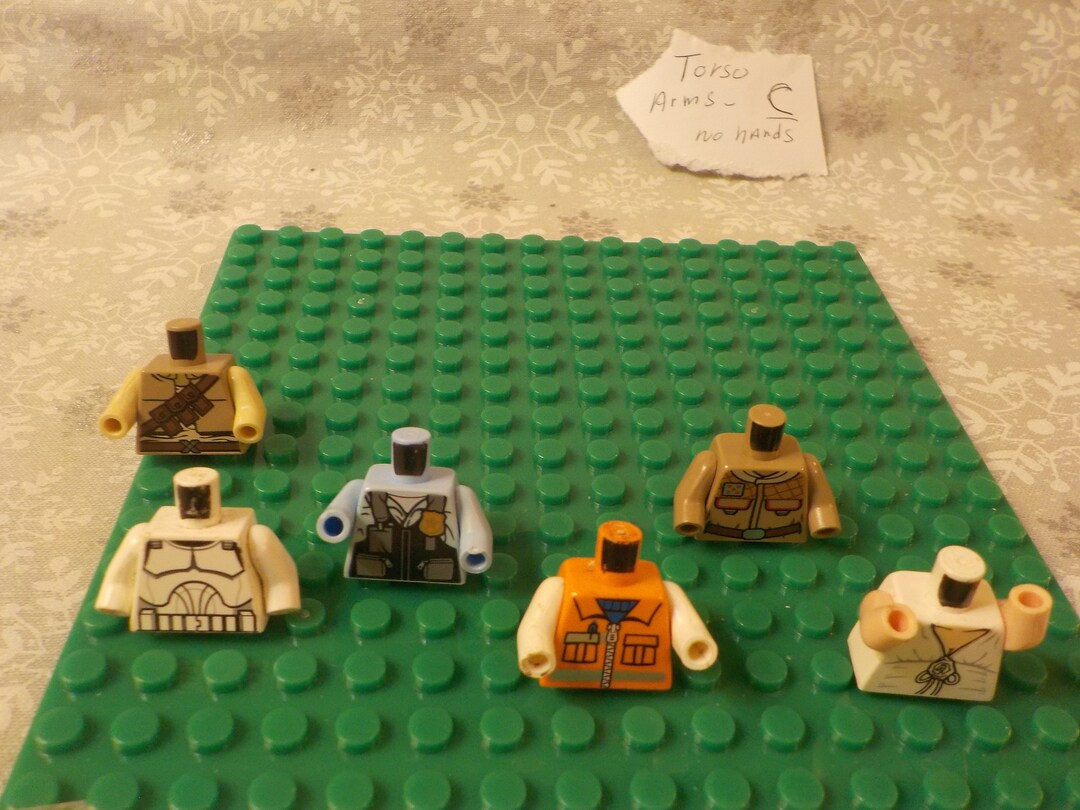 Lego Minifigures Torsos 6 W/ Arms Pre-owned C - Etsy