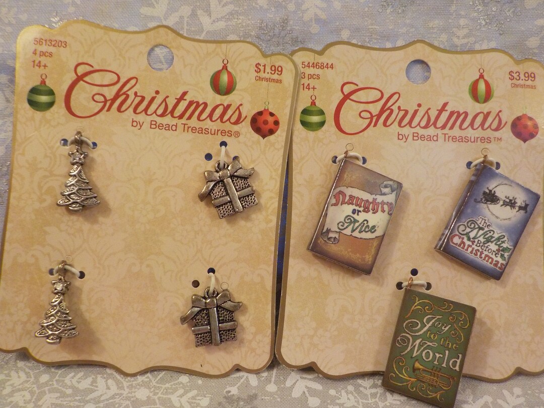 Two NEW Seta of Christmas Theme Charms Jewelry Supplies - Etsy
