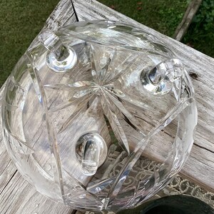 Vintage Crystal Extra Large Candy Dish With Lid, Beautiful Etched ...