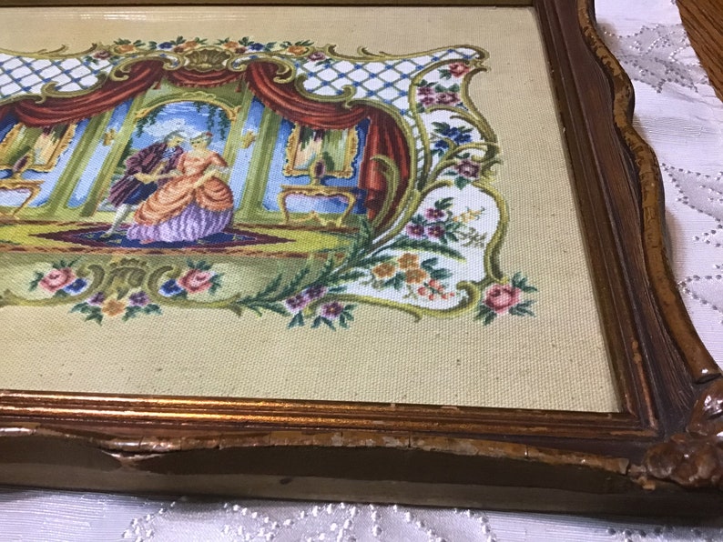 19th Century Victorian Petit Point Art Man & Woman Parlor - Etsy