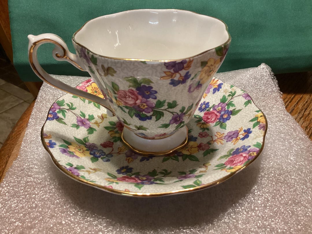 Vintage Royal Standard Cup & Saucer, Fine Bone China, England, Floral ...
