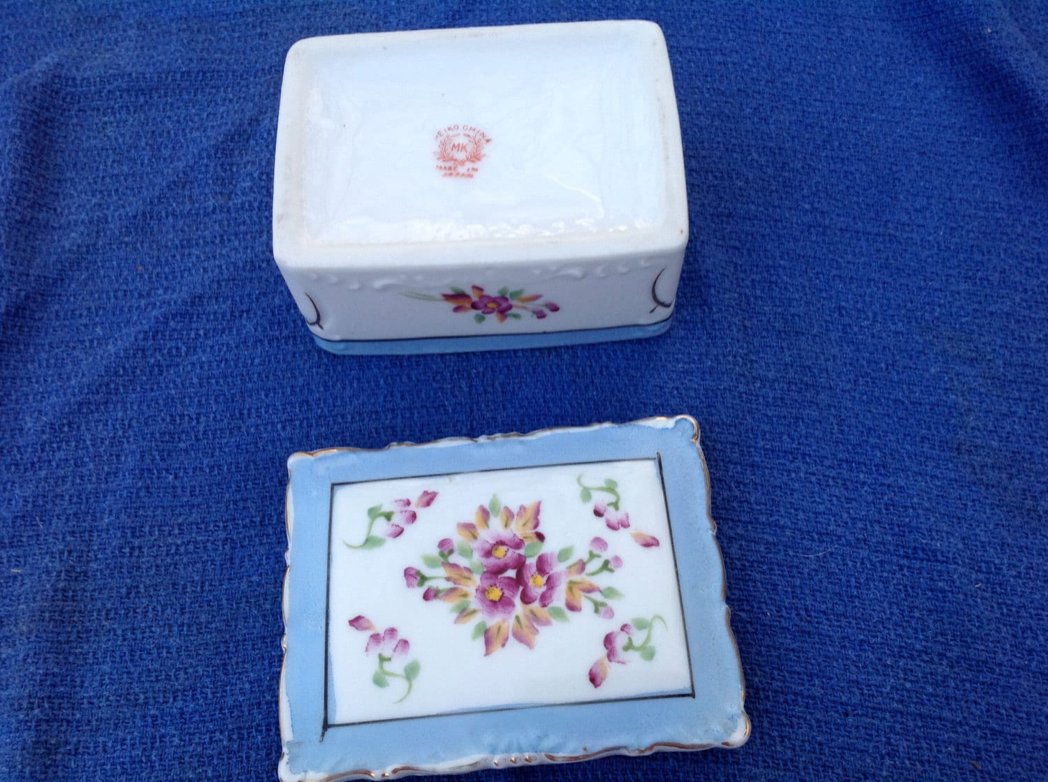 Vintage Meiko China Trinket Box Made In Japan | Etsy