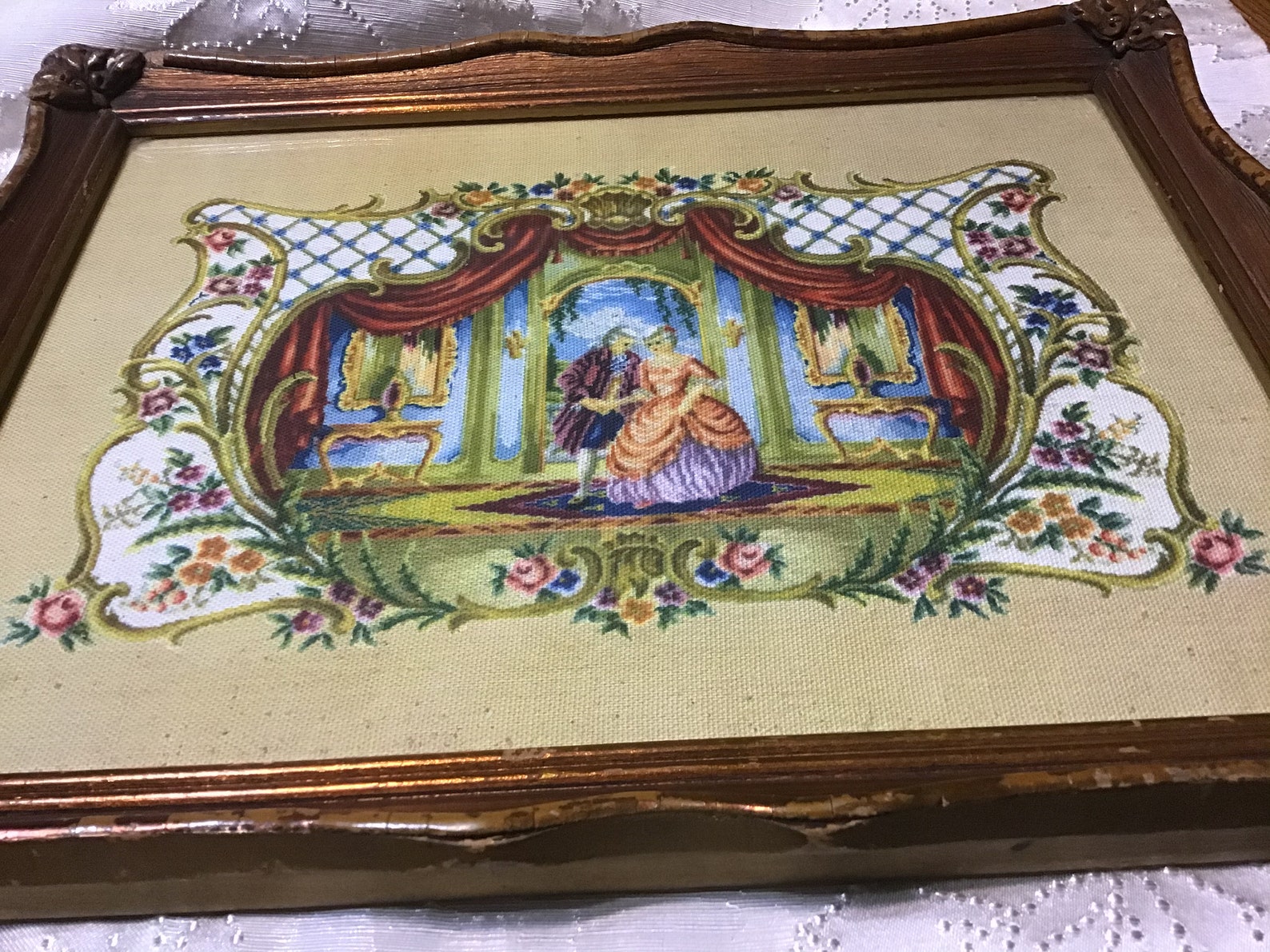 19th Century Victorian Petit Point Art , Man & Woman , Parlor - Etsy