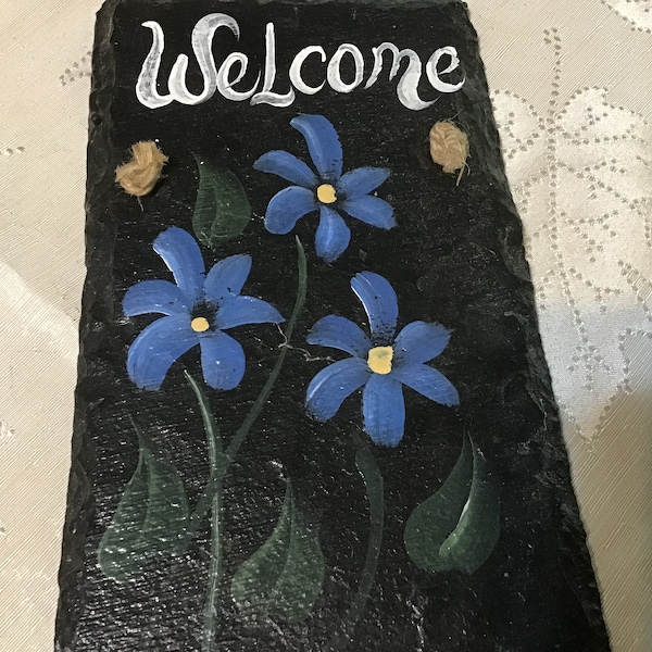 Slate Welcome Sign - Etsy