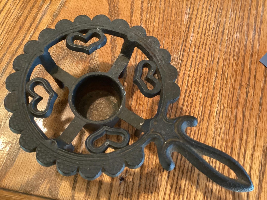 Vintage Wilton Cast Iron Candle Holder or A Trivet, Black - Etsy