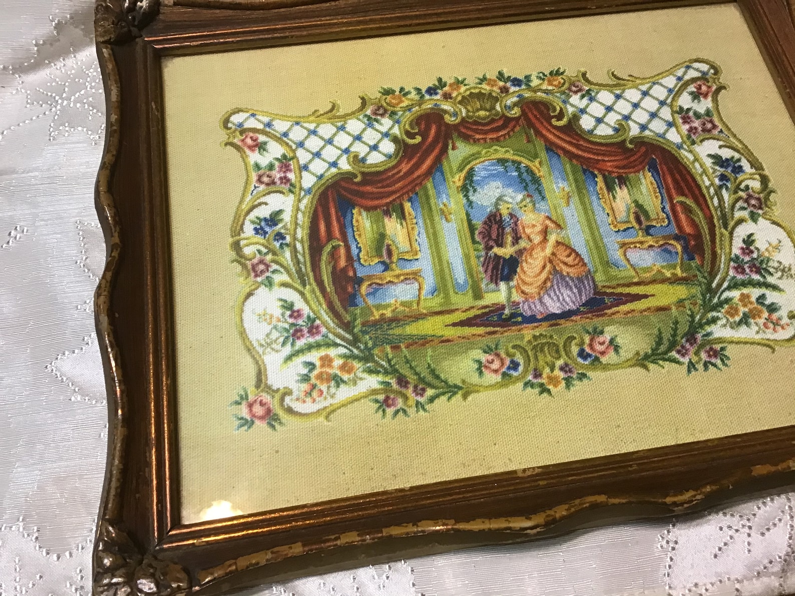 19th Century Victorian Petit Point Art , Man & Woman , Parlor - Etsy