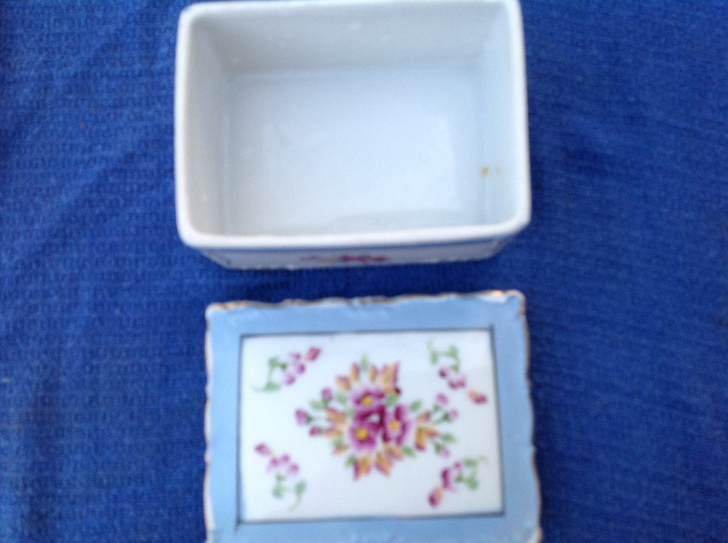 Vintage Meiko China Trinket Box Made In Japan | Etsy