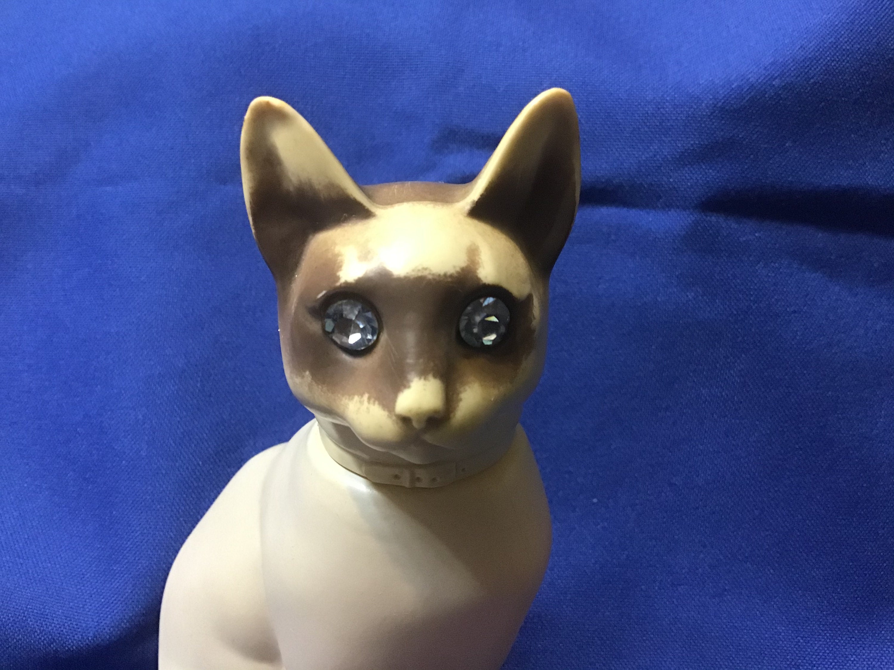 Vintage Avon Cotillion Cologne Siamese Cat Bottle With Blue | Etsy