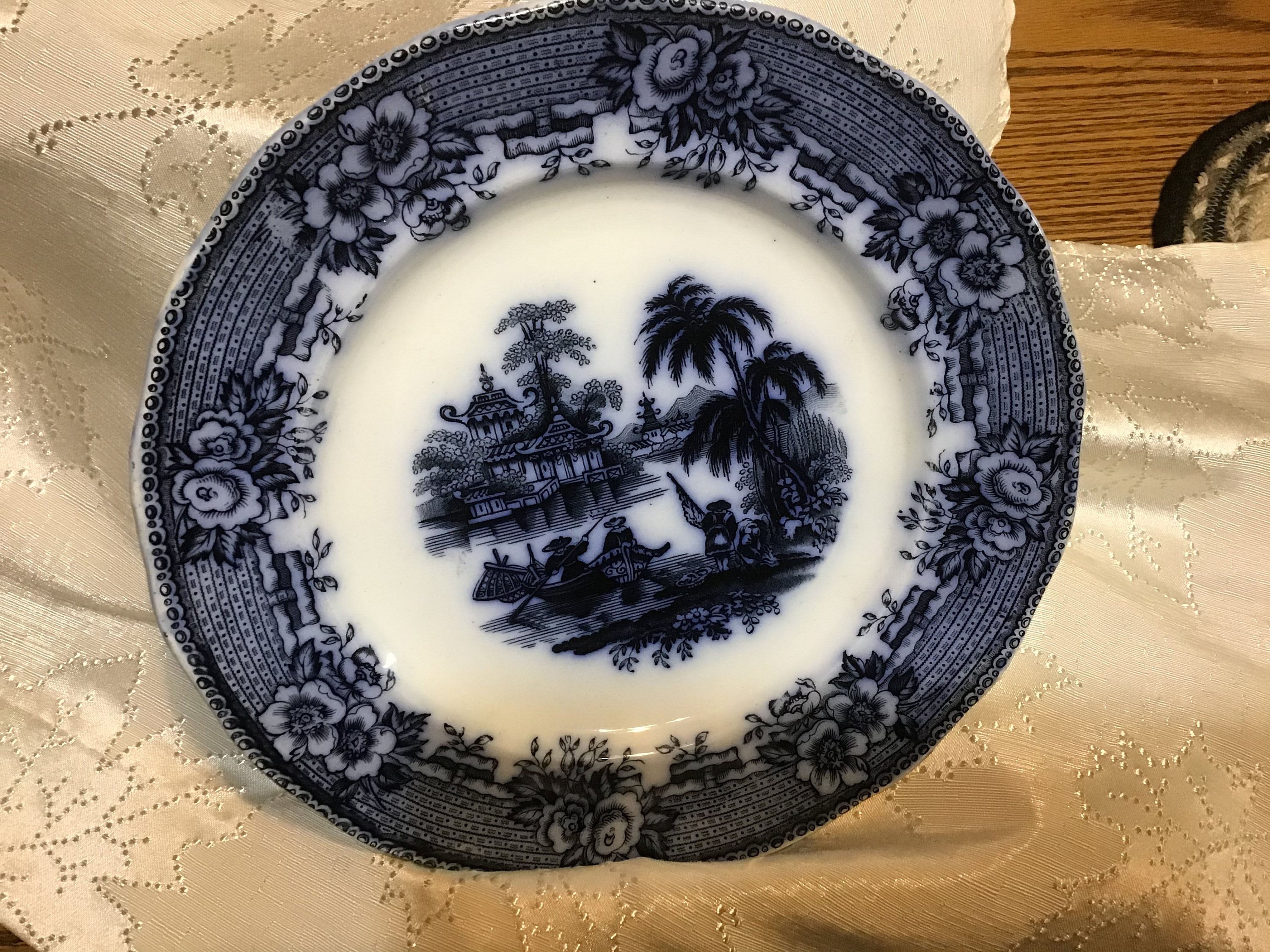 Antique Flow Blue Oriental Design Plate Marked England | Etsy