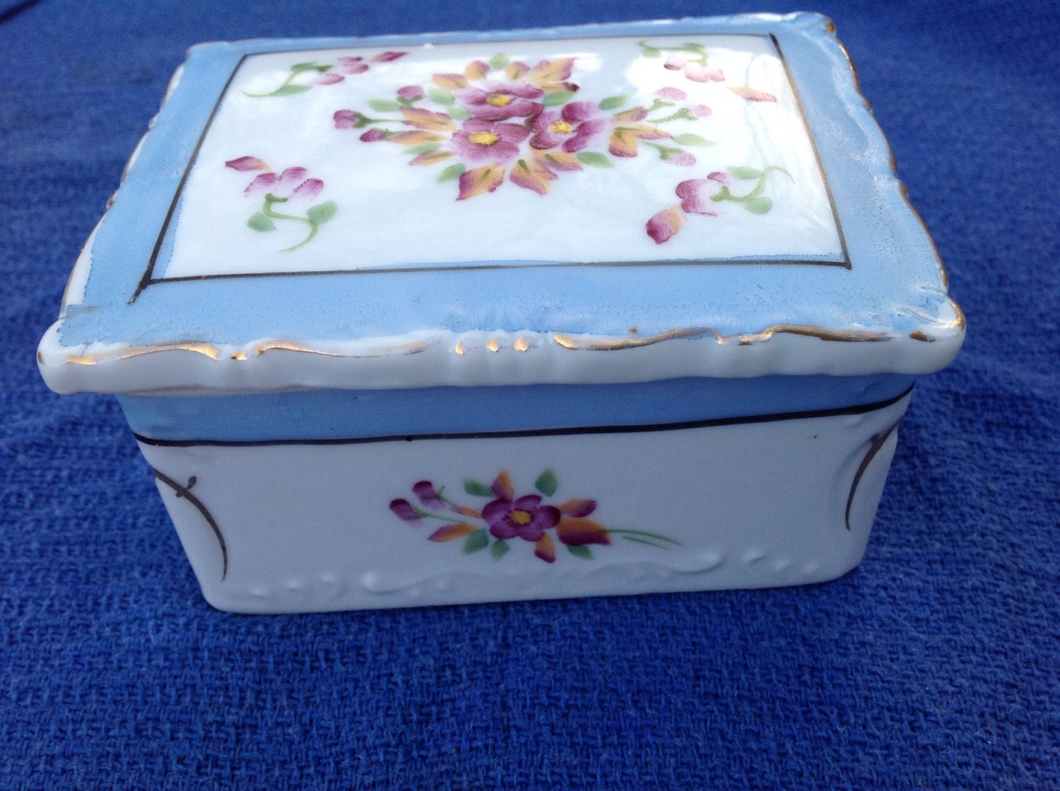 Vintage Meiko China Trinket Box Made In Japan | Etsy