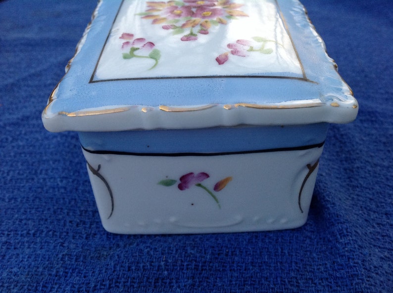 Vintage Meiko China Trinket Box Made in Japan | Etsy