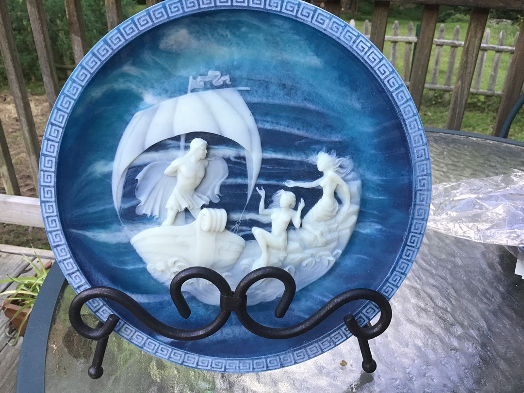 Vintage Collection of Plates voyage of Ulysses Hand Crafted by Incolay ...