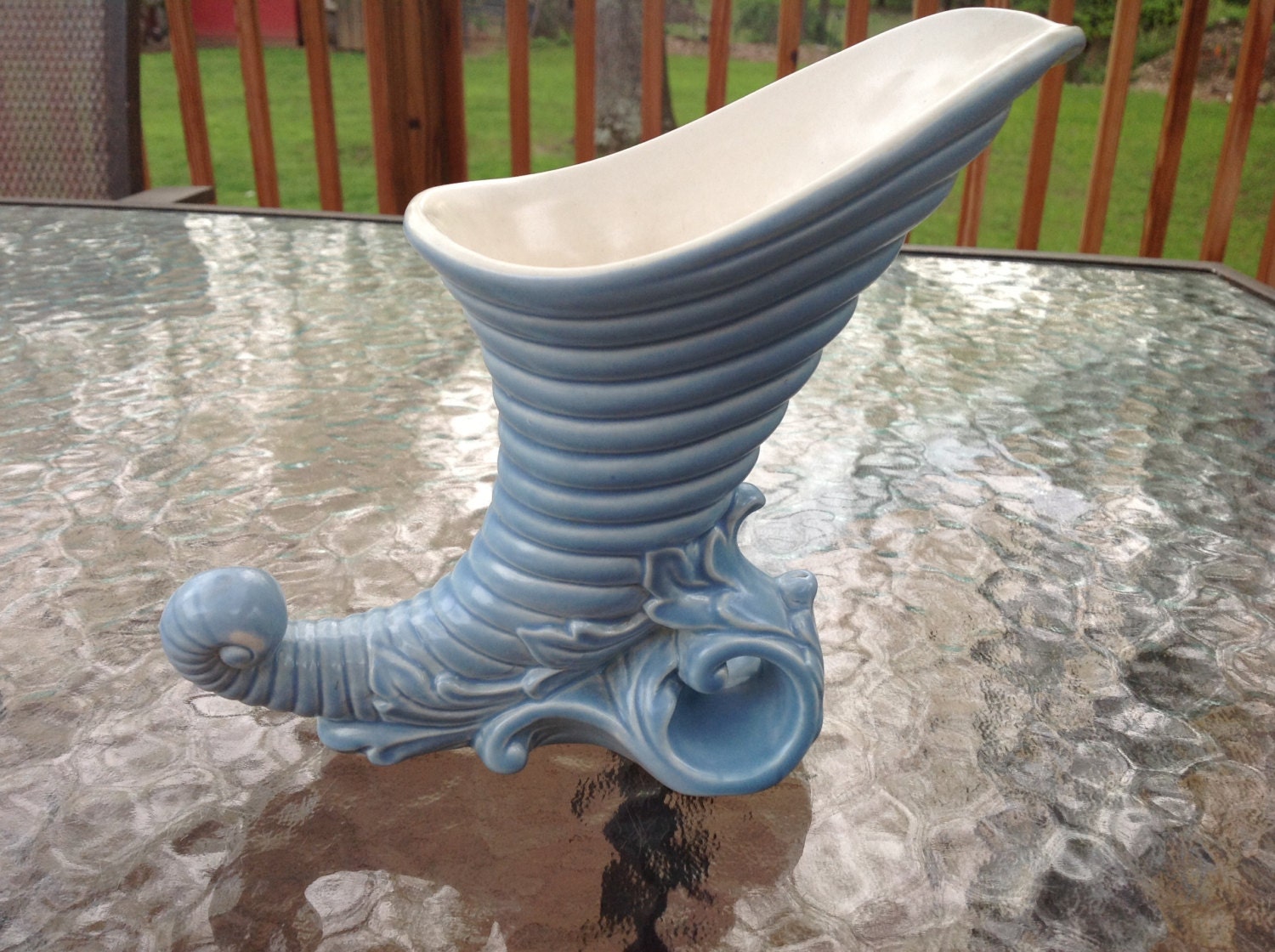 Vintage 1940s-1950s Baby Blue Cornucopia Numbered on Bottom - Etsy